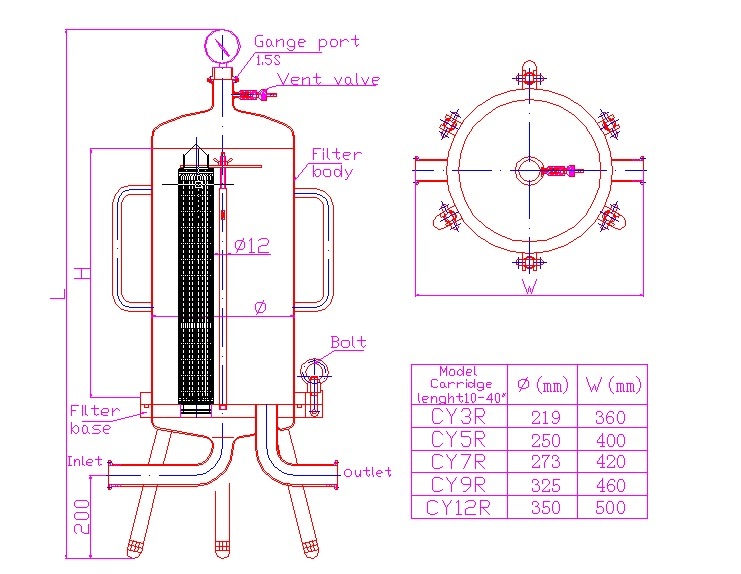 Stainless Steel Cartridge Filter Housing Water Treatment from China ...